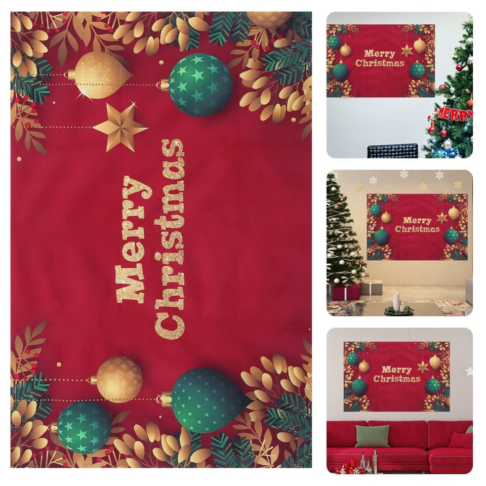 Merry Christmas Decorative Background Cloth Christmas Themed Photo Prop ...