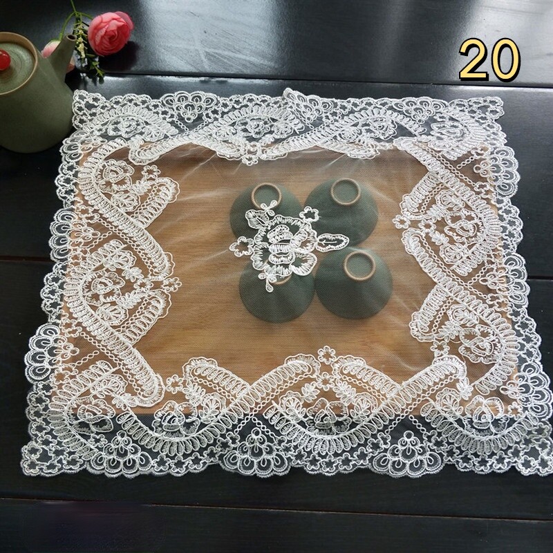 1 X European Lace Coaster Placemat Tea Fruit Plate Vase Pad Cup Table ...