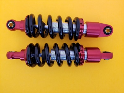 10" 260mm A Pair Shocks Rear Absorbers for Motorcycle Scooter Black/Red ...