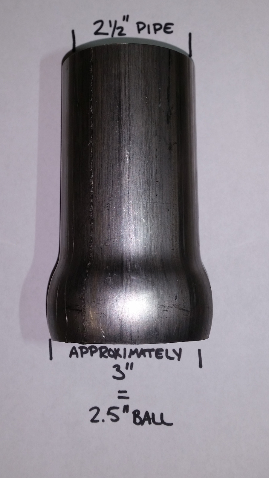 2.5"Ball Header to 2.5"OD Exhaust Pipe 2 Bolt Socket Collector With O2 ...