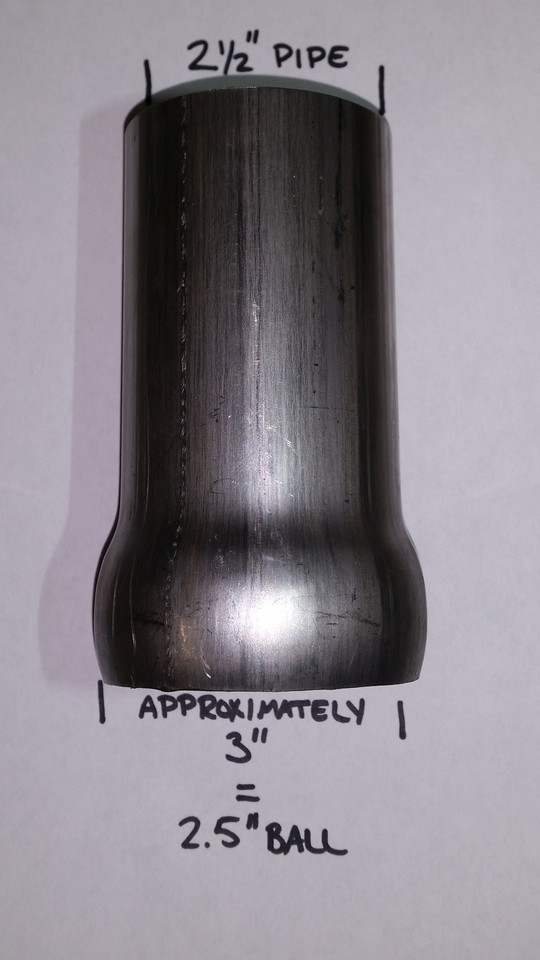 2.5" Ball Header To 2.5" OD Exhaust Pipe 2 Bolt Socket Collector With ...