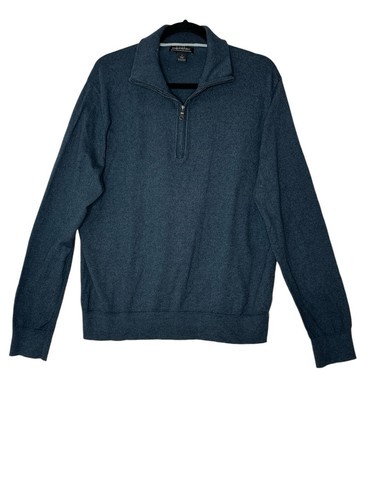 Banana Republic Sweater Mens Large Blue Cashmere Pima Cotton Corpcore ...