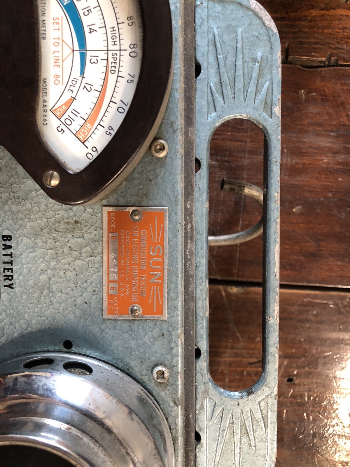 Vintage SUN Combustion Tester Model H 4976 6 volt battery car ...