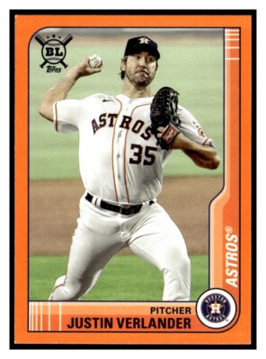 2021 Topps Big League Orange 75 Justin Verlander Houston Astros color ...
