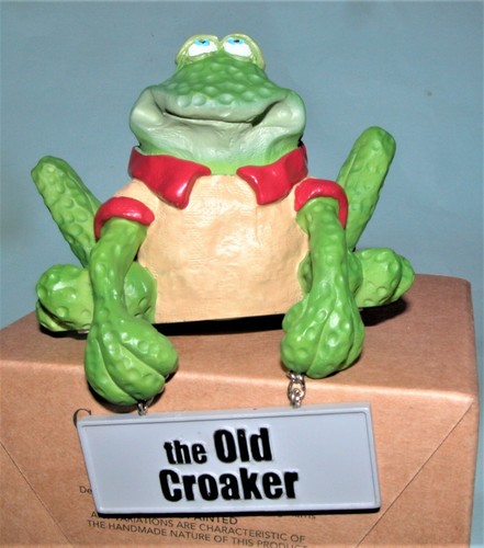 Russ Berrie, "Old Croaker" frog 21270, Doug Harris, New/box Geezer ...