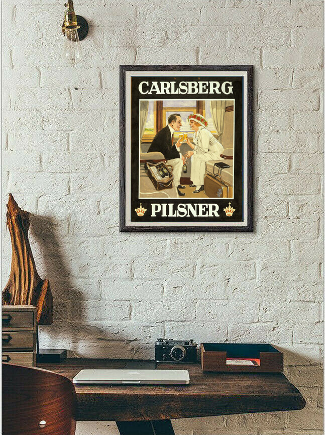 VINTAGE CARLSBERG LAGER BEER ADVERTISING Print Poster Wall Art Picture ...