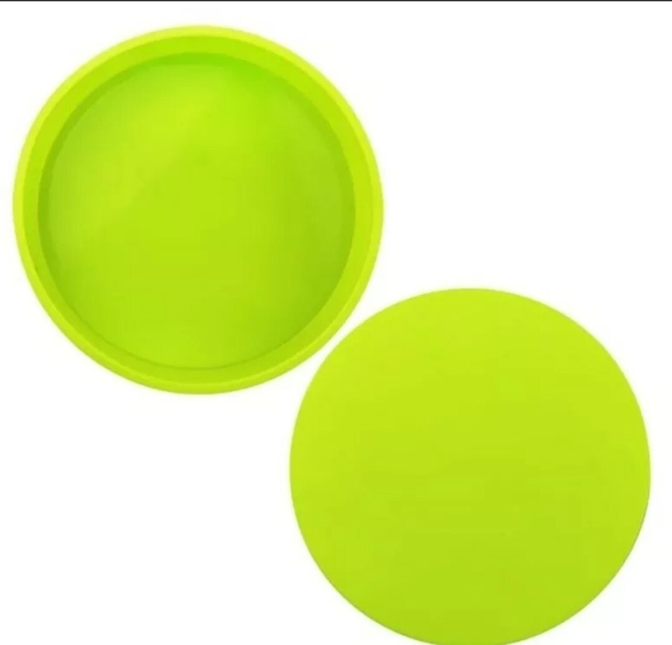 2 x 8 inch Silicone Cake Baking Trays Pans Round Sponge Moulds Tins Non ...