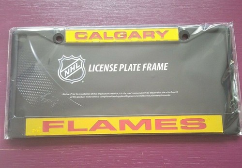 Calgary Flames NHL Black Metal Laser Cut License Plate Frame (NEW) | eBay