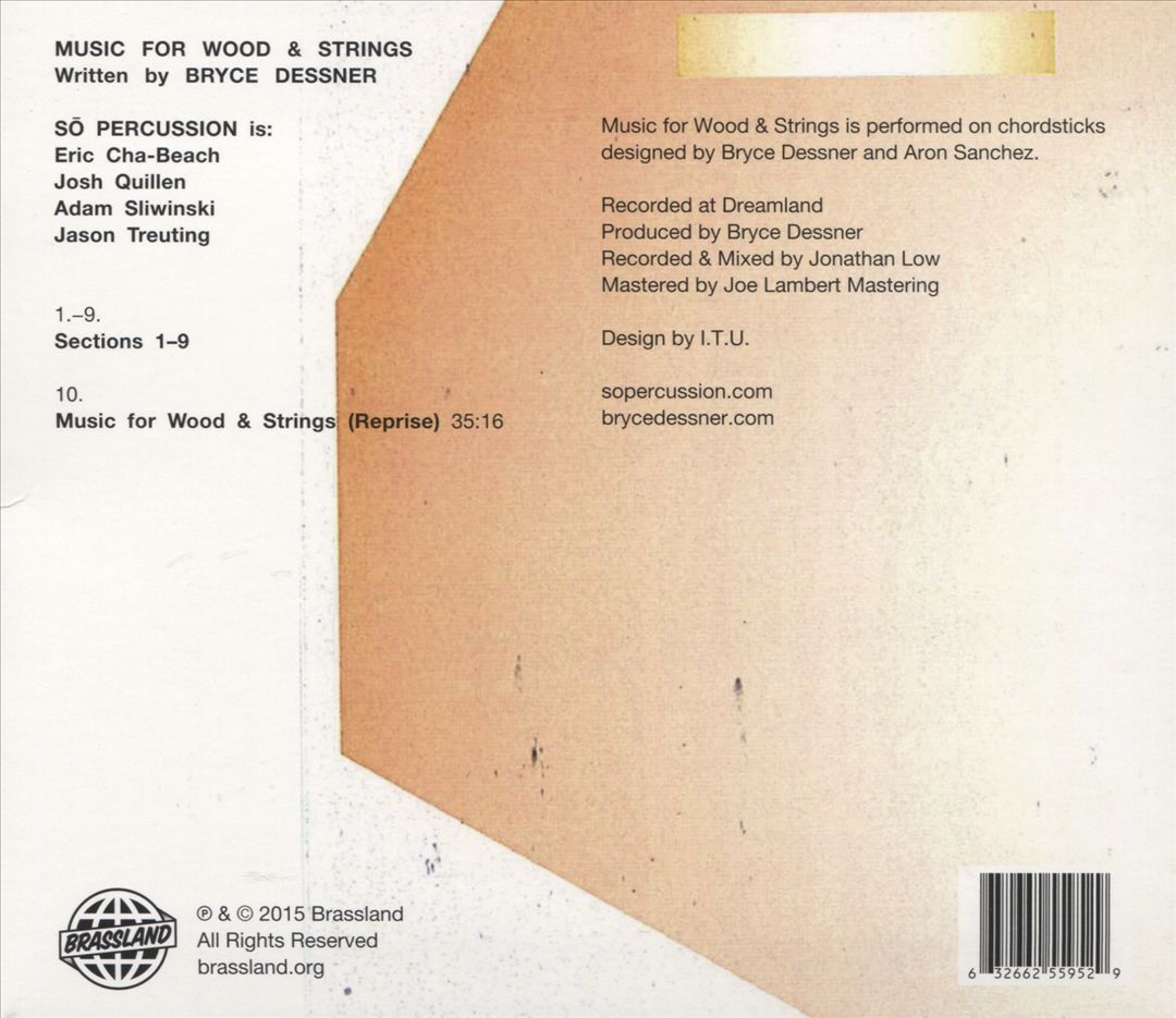 SO PERCUSSION BRYCE DESSNER: MUSIC FOR WOOD AND STRINGS NEW CD ...
