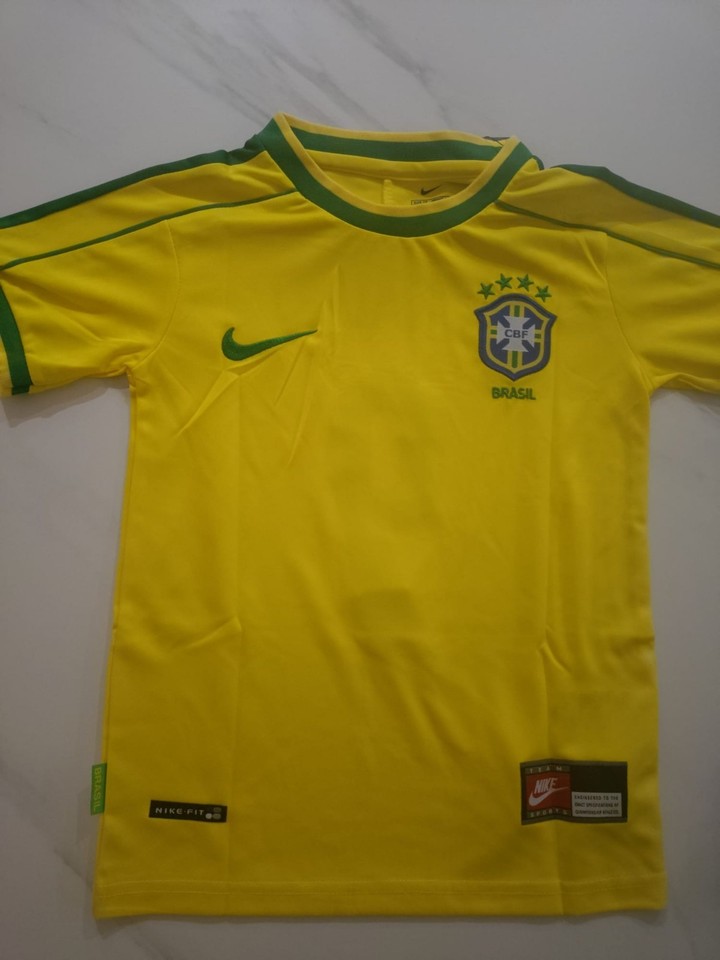 Ronaldo R9 Retro Brazil 1998 Kids Football Kit Age 10-11 | eBay UK