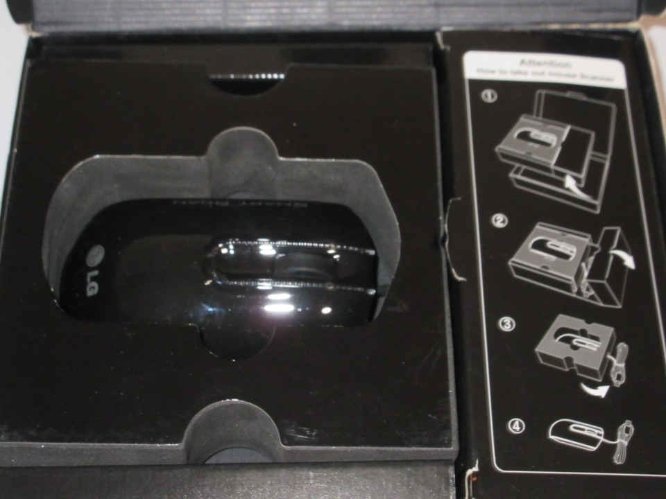 LG Mouse Scanner Model LSM-100 Black USB -1200 dpi-Scroll Wheel- Open ...