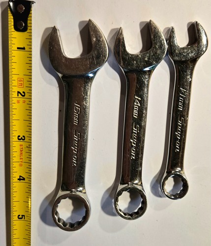 Snap On OXIM 12 pt Metric Flank Drive Midget Combination Wrench 3 pcs ...