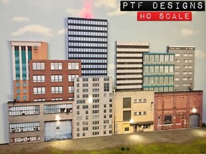 HO Scale Scratch Built Up - “10 City Building Flats 3D Collage #2 ...