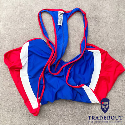 aussieBum Men blue red singlet wrestle me gym Activewear size M L | eBay