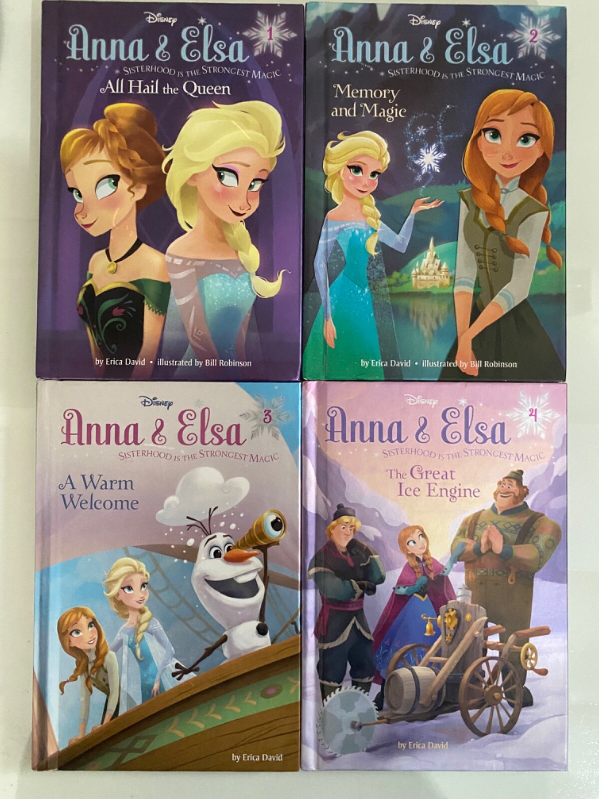 Lot of 4 Disney Anna and Elsa books, Sisterhood is the Strongest Magic ...