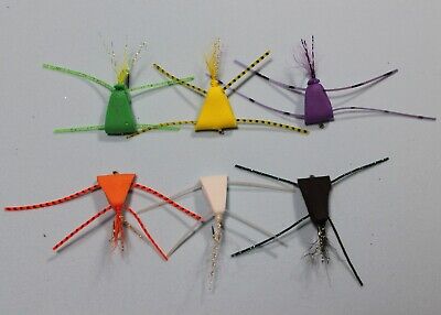 TRIANGLE BUGS 6 COLORS SIZE 10 BLUEGILL TROUT TWO FLIES PER AUCTION ...