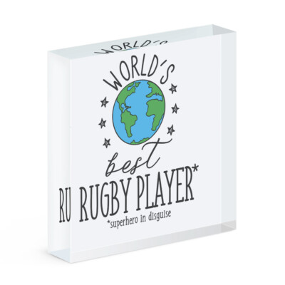 World's Meilleur Rugby Lecteur Acrylique Photo Bloc Cadre Drôle ...