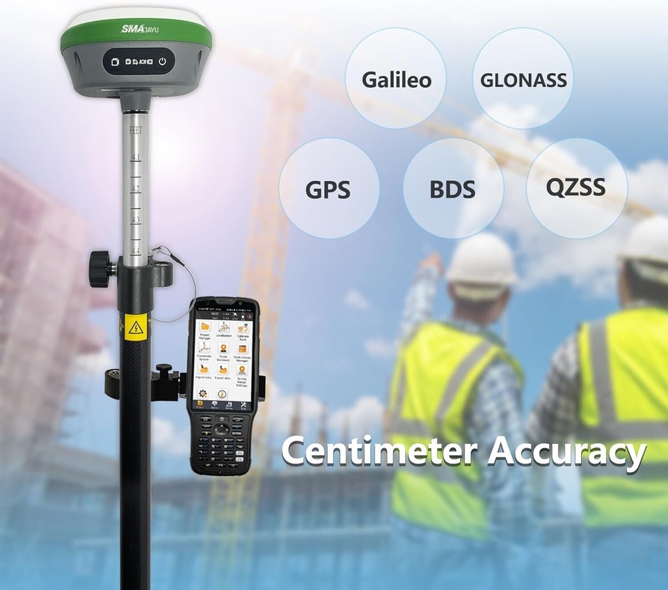 SMA26 GNSS Receiver GPS RTK Land Survey IMU Base Rover with Handheld ...