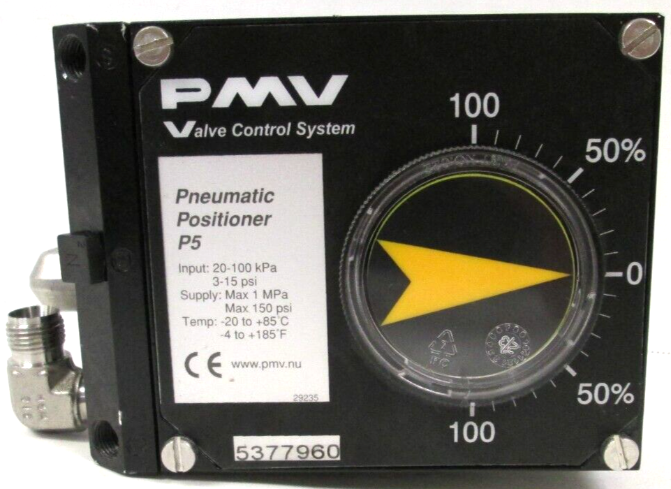 PMV VALVE CONTROL SYSTEMS, DOUBLE ACTING, PNEUMATIC POSITIONER P5 ...