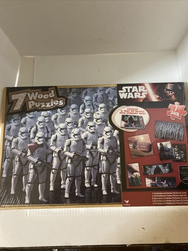 STAR WARS - 7 DIFFERENT WOOD JIGSAW PUZZLE PACK C3PO R2D2 Kylo Ren ...