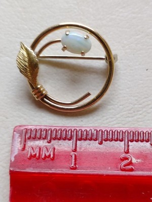 Natural Opel And Gold Filled Pin Made By Kremenz, Famous Jeweler From ...