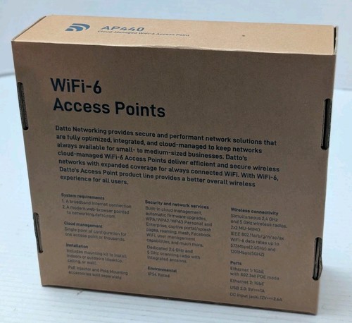 Datto AP440 Cloud Managed WiFi-6 Access Point A62 | eBay