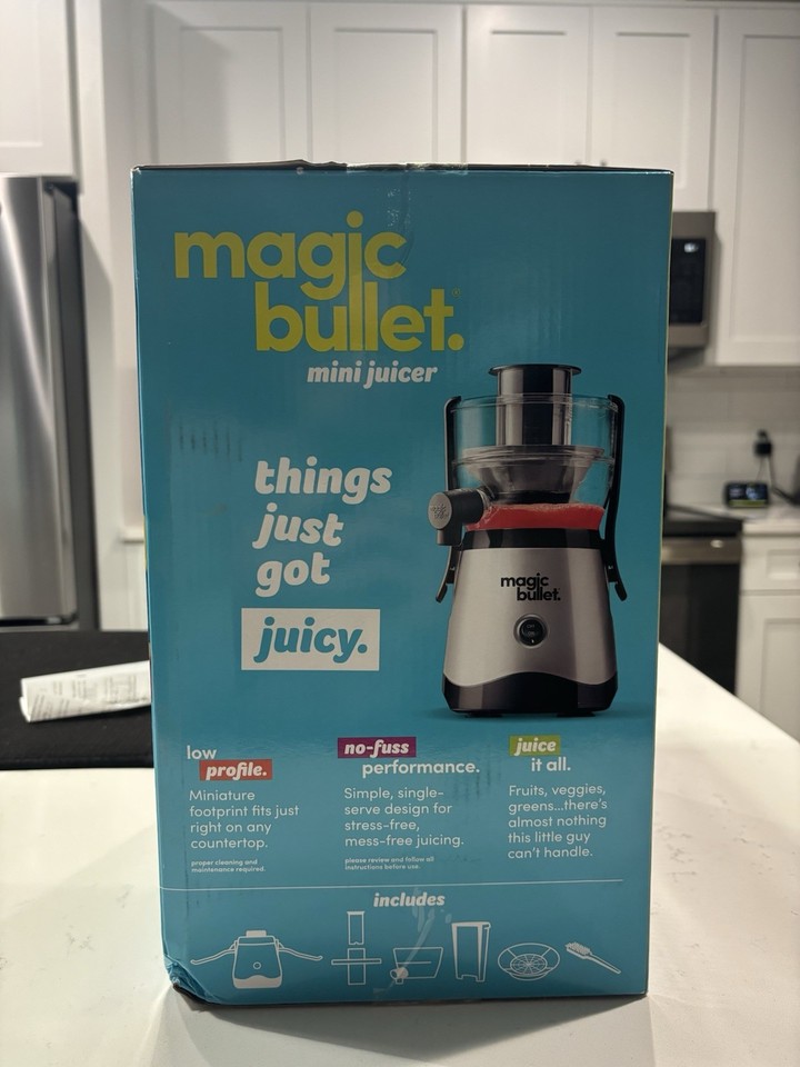 Magic Bullet Mini Juicer, 400-Watt, Silver - Brand New & Confirmed | eBay