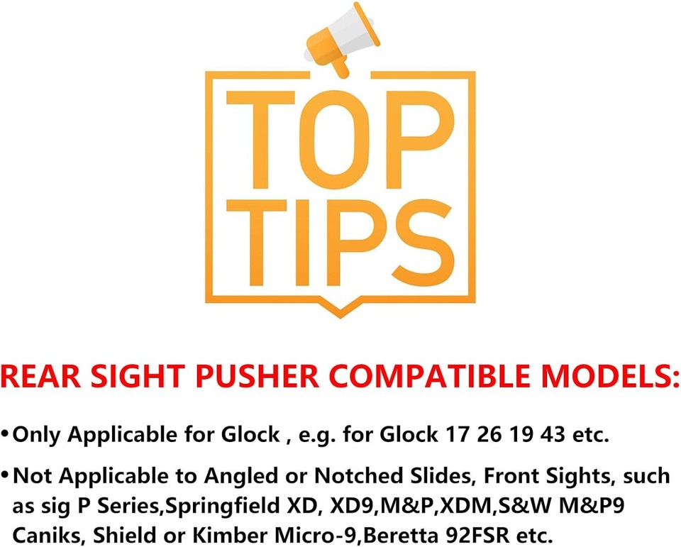 Sight Pusher Glock Square Slides,Sight Pusher Tool Heavy Duty Pistol ...