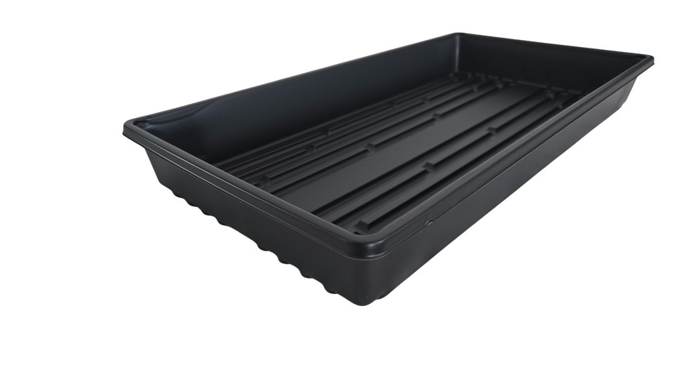 Solid Bottom Trays - No Holes - Black Plastic - Seed Starting Tray ...
