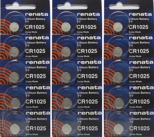 15 Renata CR1025 DL1025 ECR1025 5033LC 3 Volt Lithium Button Cell ...