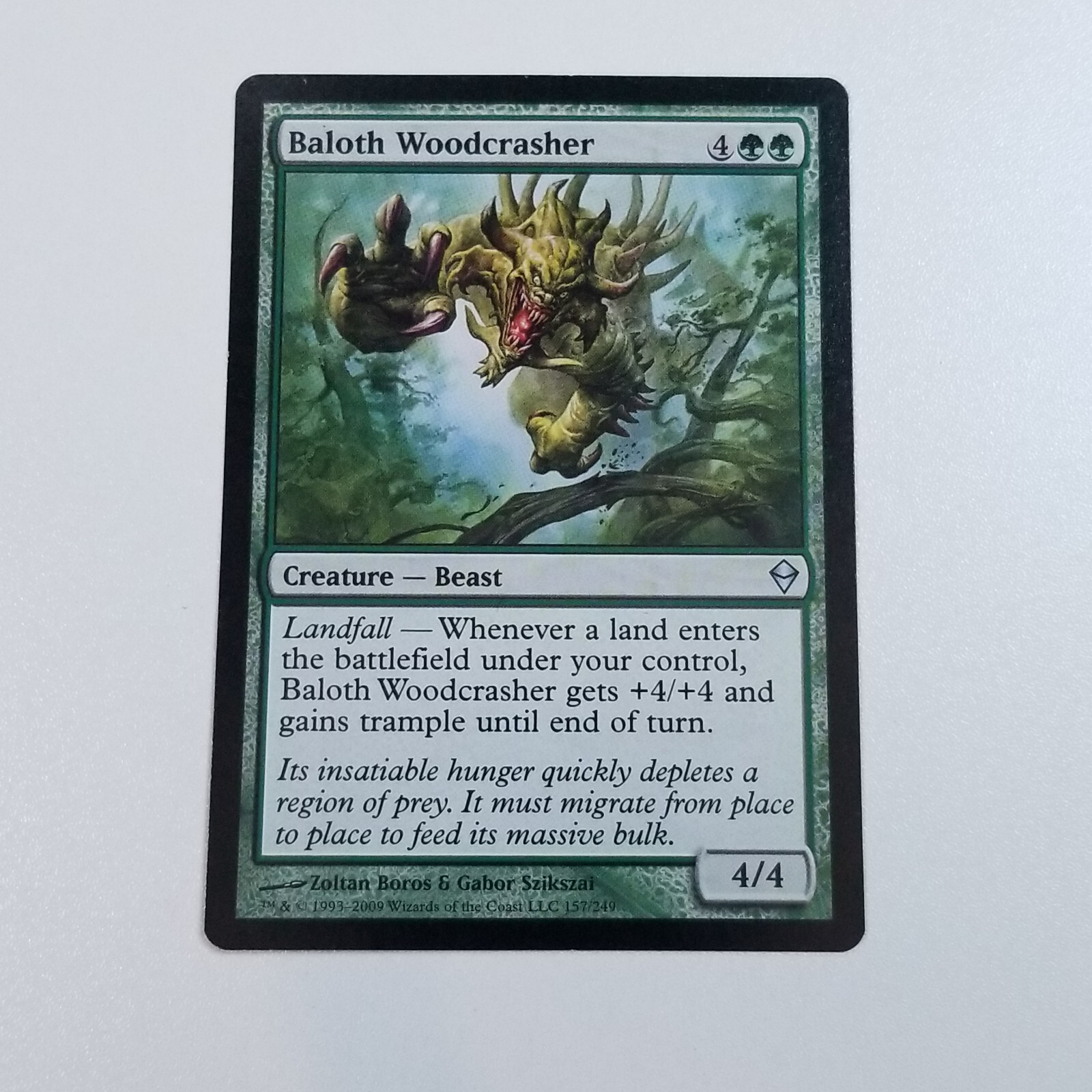MTG Baloth Woodcrasher Zendikar 157/249 Regular Uncommon for sale ...