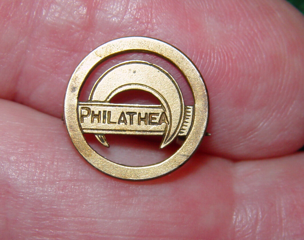 Vintage Philathea Literary Society Pin | eBay