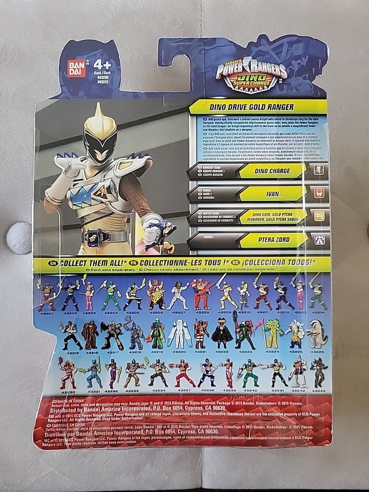 Power Rangers Dino Super Charge Dino Drive Gold Ranger 43233 Sir Ivan ...