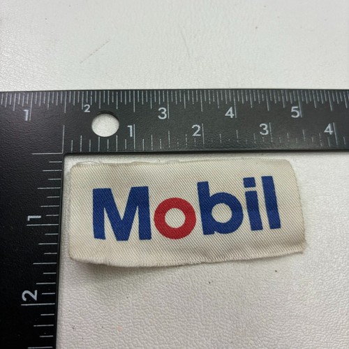 Vintage CANVAS STYLE & THIN & ROUGH SHAPE MOBIL Oil & Gas Patch 49O | eBay
