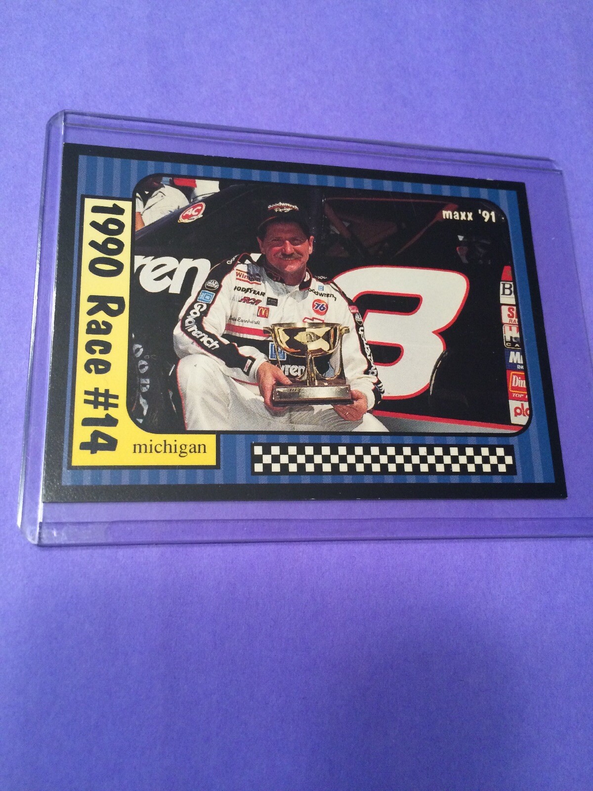 1991 Maxx Race Cards 1990 Race #14 Michigan Dale Earnhardt No 184 | eBay