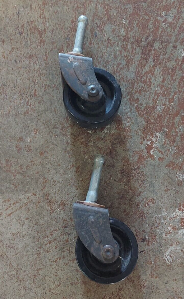 Vintage 2" Wheel Pin Casters 2 in set | eBay