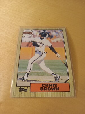 1987 Topps #180 CHRIS BROWN San Francisco Giants Baseball Card, 3rd ...