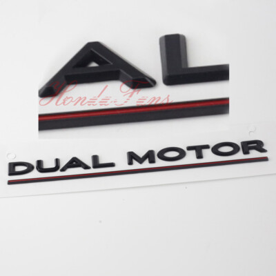 New 3D Dual Motor Black & red Performance Badge For Tesla Model Y | eBay