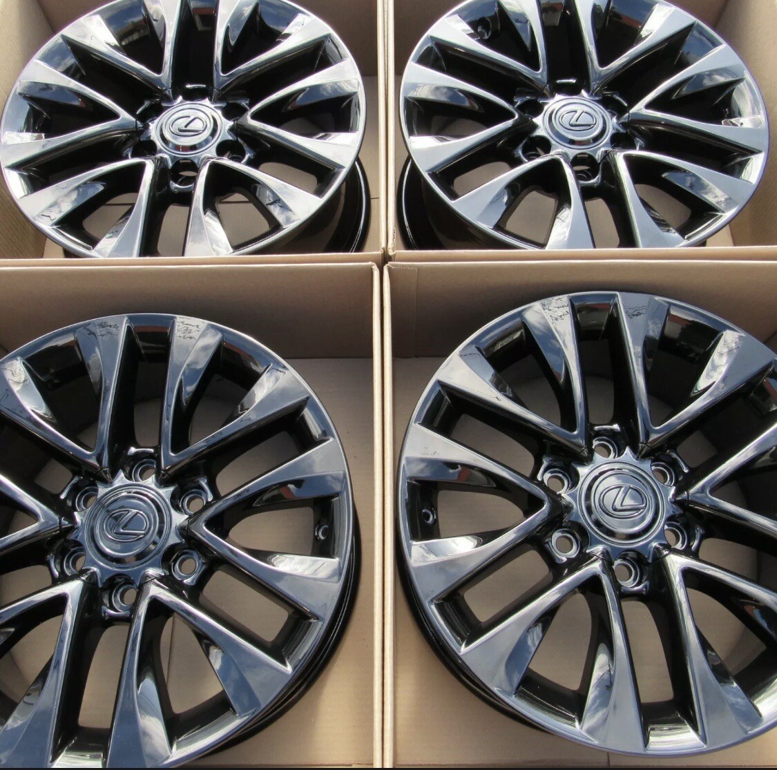 18" Lexus GX460 WHEELS RIMS FACTORY OEM GLOSS BLACK GX 460 SET OF 4 ...