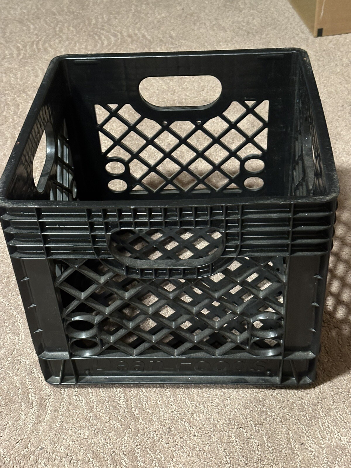 Deans Foods Black Stackable Plastic Milk Crate 13x13x11” | eBay