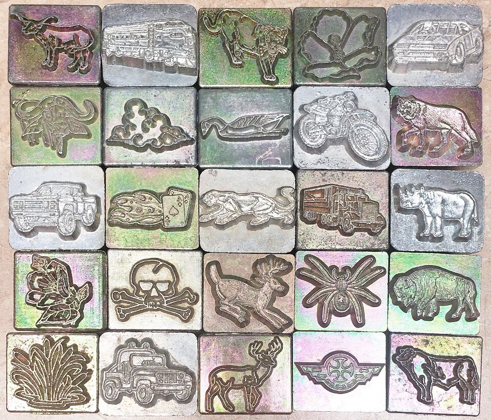 1" LEATHER stamps TOOL clay midas tandy craftool leathercraft 3D 2D ...