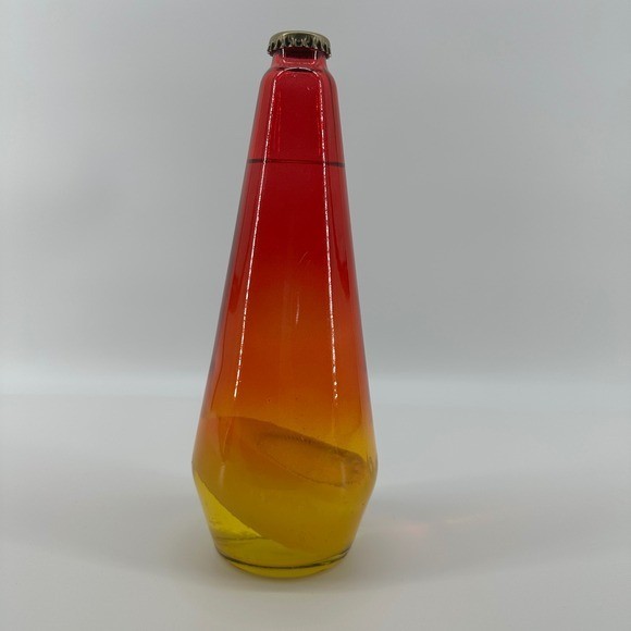 Replacement Lava Lamp Liquid Bottle Container Glass Orange Yellow 9.5 ...