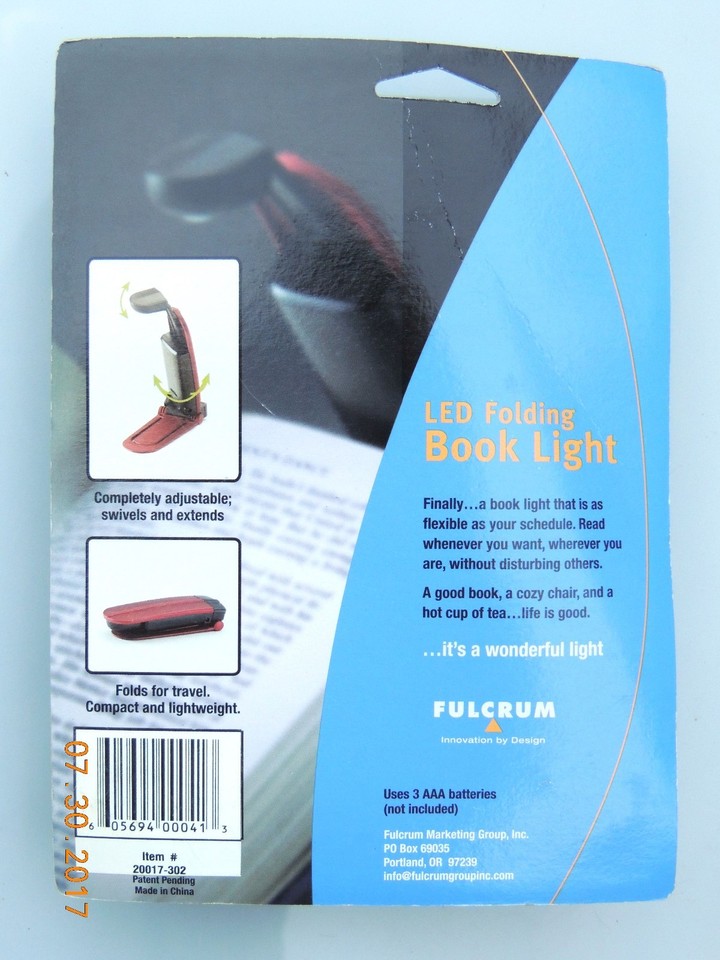 Fulcrum LED Folding Book Light | eBay
