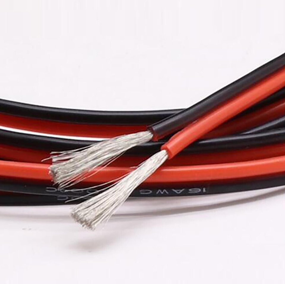 TWIN 2 CORE FLEXIBLE SILICONE PARALLEL WIRE 8 - 28AWG TINNED COPPER ...