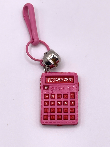 Vintage 1980s Plastic Bell Charm Pink CALCULATOR Charm for 80s Necklace ...