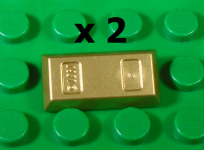 2 new LEGO metallic-gold Ingots / Bars, 1 x 2 studs ingot | eBay