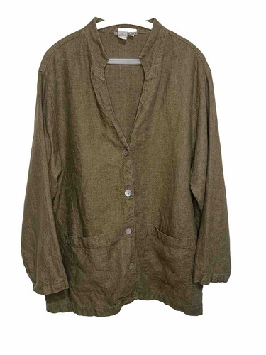 Isabella Bird Large Linen Jacket Green Jacket Blazer Lagenlook Boxy ...