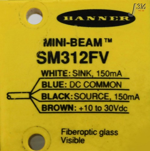 16091 BANNER MINI BEAM INFRARED EMITTER W/FIBER OPTIC SENSOR SM312FV | eBay