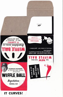 WIFFLE BALL - BASEBALL SIZE PACKAGE ONLY UNFOLDED - THURMAN MUNSON | eBay