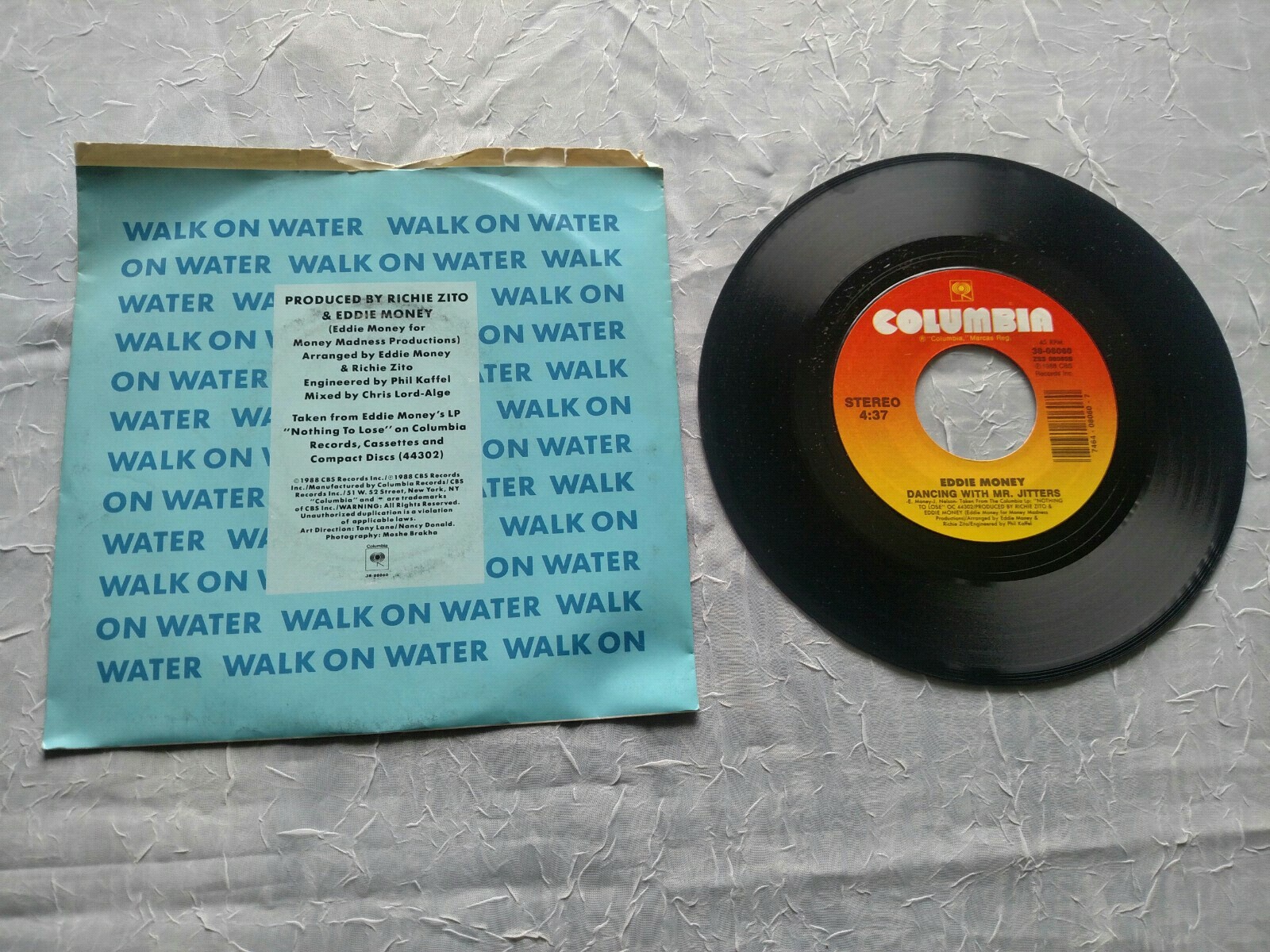 Eddie Money / Walk On Water and Dancing With Mr. Jitters / 45 RPM | eBay